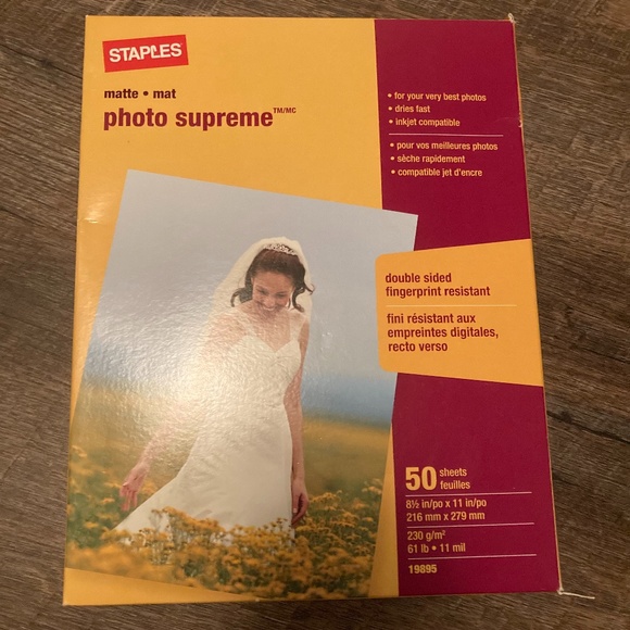 Staples | Office | Staples Photo Supreme Matte Photo Paper 44 Sheets ...